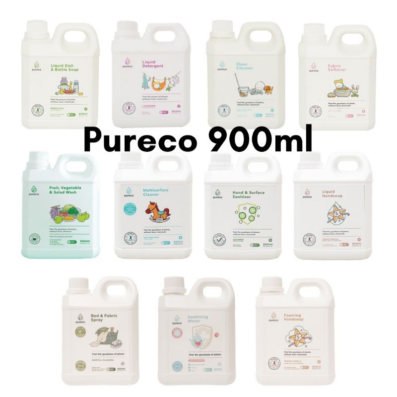 Jual Pureco 900ml Floor Cleaner / Liquid Detergent / Liquid Dish Bottle ...