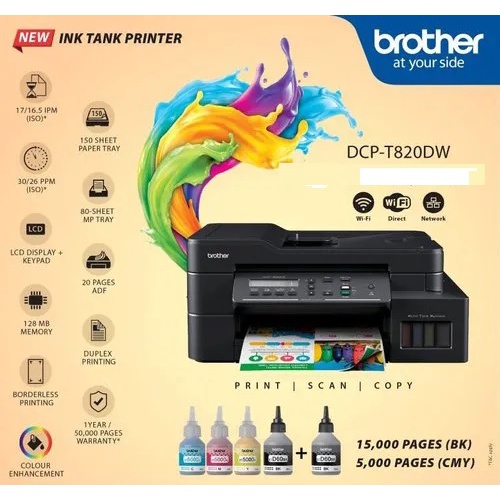 Jual Printer Brother DCP T820DW All In One Wireless WiFi LAN ADF Kertas ...