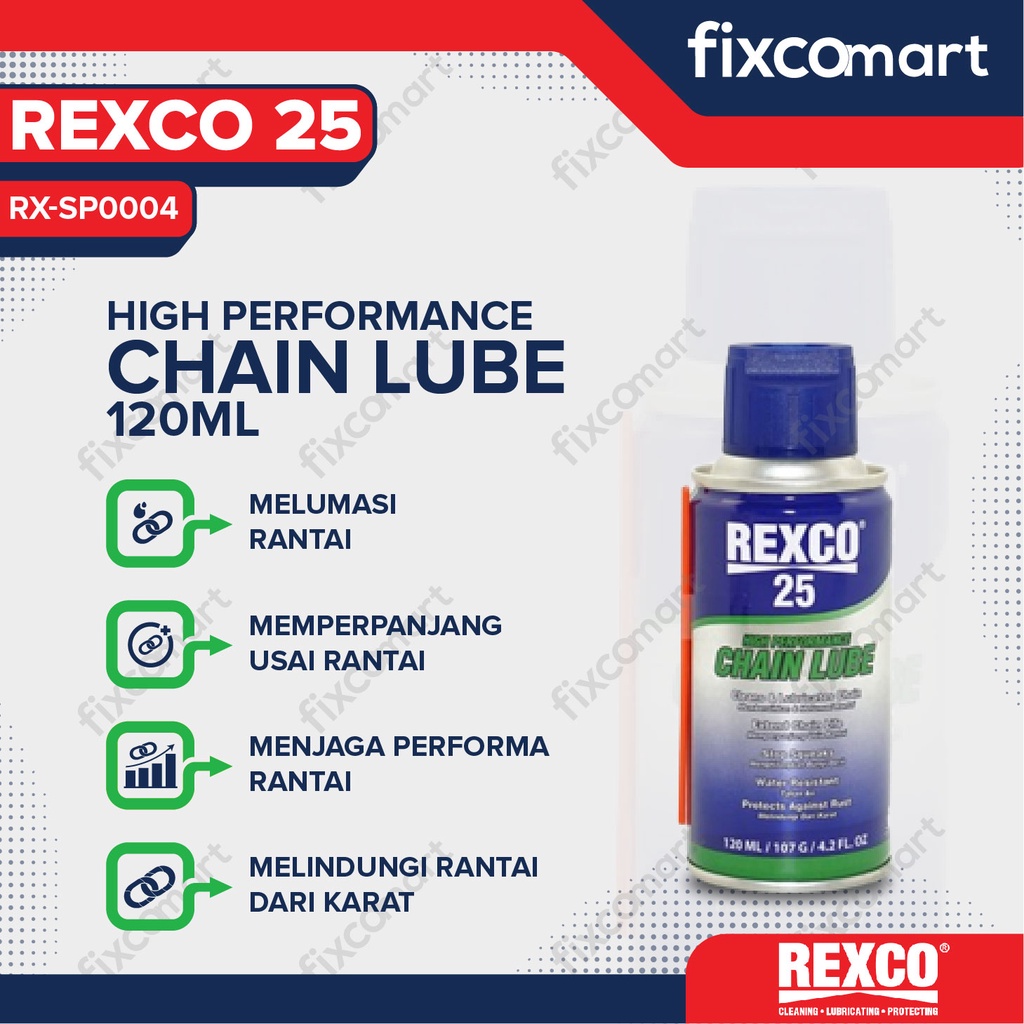 Jual Rexco 25 Pelumas Rantai / Chain Lube /Rexco 25 120 Ml | Shopee ...