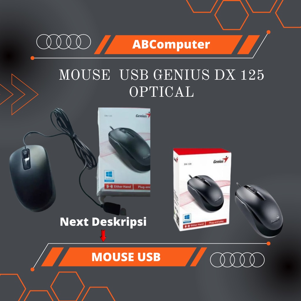 Jual MOUSE USB GENIUS DX 125 OPTICAL | Shopee Indonesia