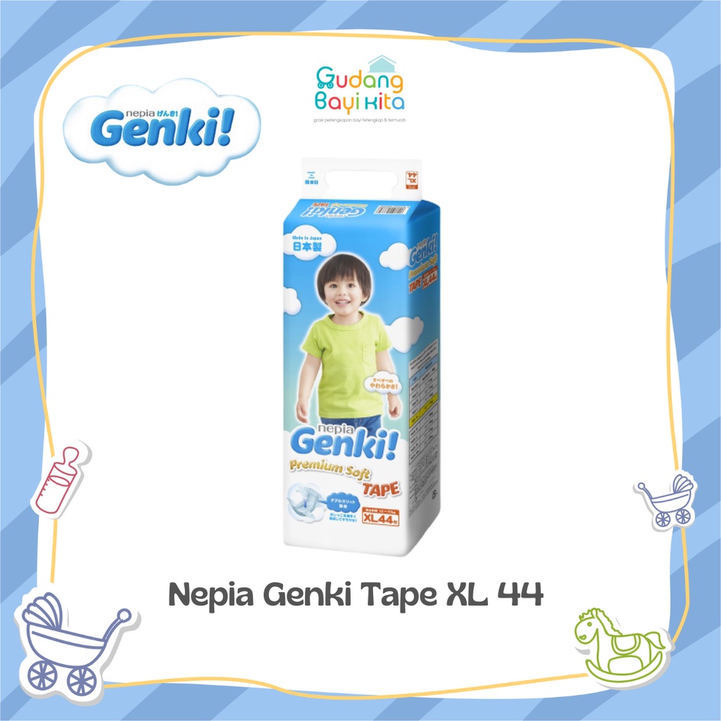 Jual Nepia Genki Tape XL-44 / Popok Perekat / Diapers Tape | Shopee Indonesia
