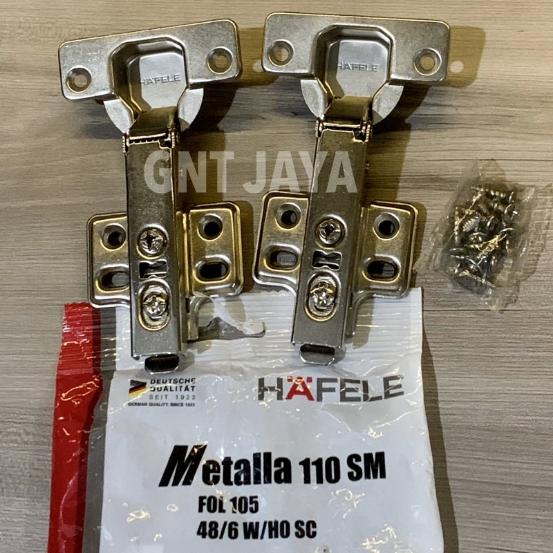 Jual 1 PASANG 2pcs ENGSEL HAFELE ORIGINAL hidrolik METALLA 110 SM ...