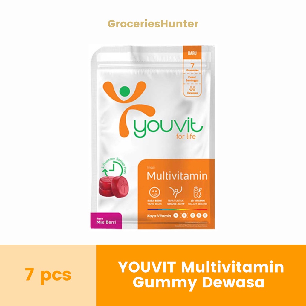 Jual YOUVIT Multivitamin Gummy Dewasa Sachet 7 pcs | Shopee Indonesia