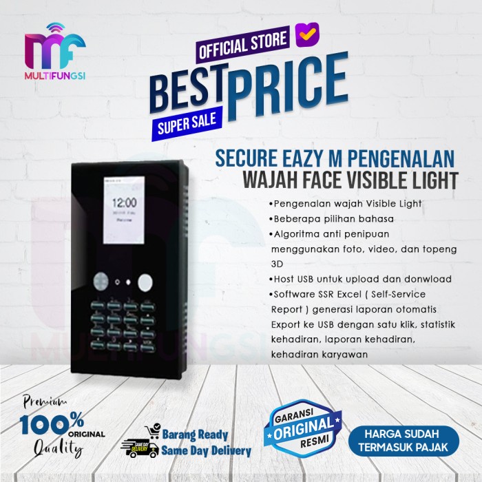 Jual Absensi Mesin Absensi - Secure Eazy M Pengenalan Wajah Face ... Jual Absensi Mesin Absensi - Secure Eazy M Pengenalan Wajah Face ...