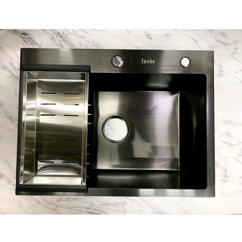 Jual kitchen zink INOBE 6045 BLACK satainless sus 304/bak cuci piring ...