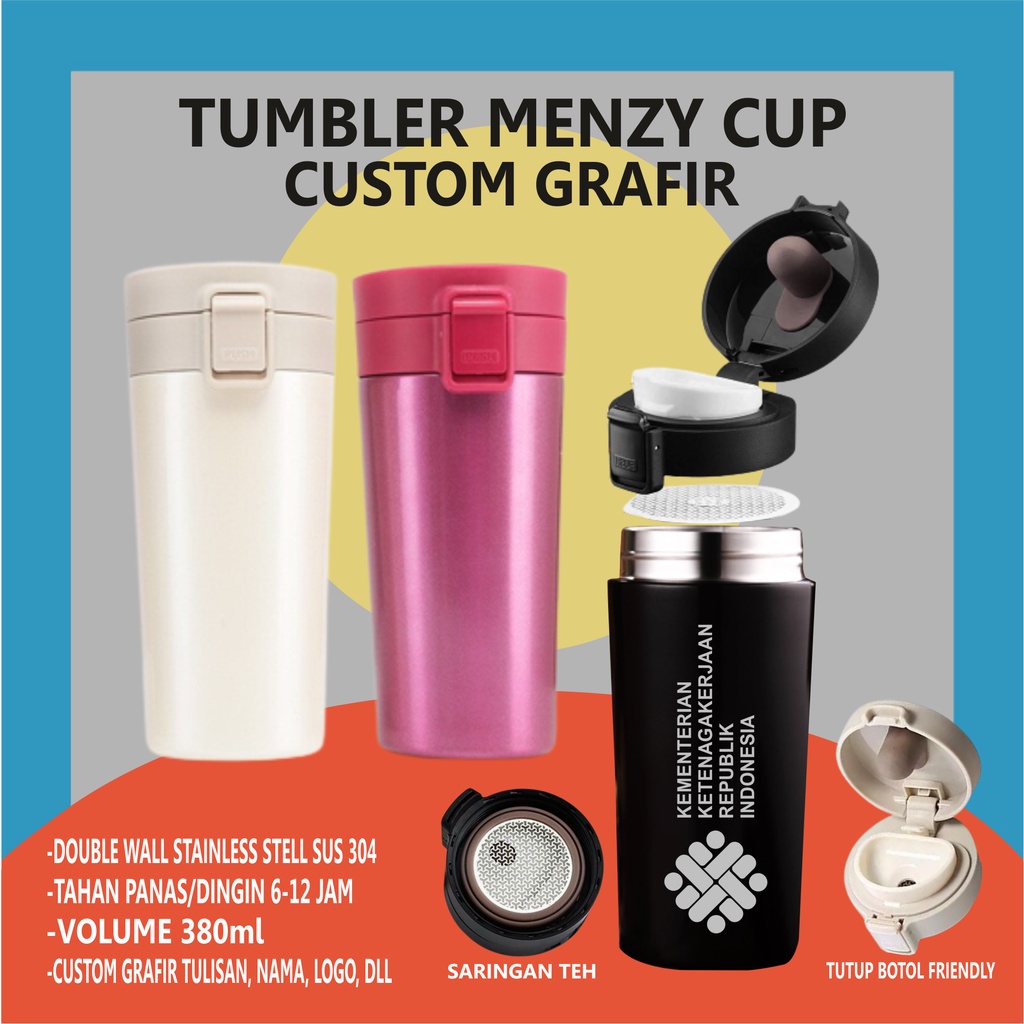 Jual Tumbler Menzy Cup, Tumbler Menzy Custom, Tumbler Coffee, Tumbler ...
