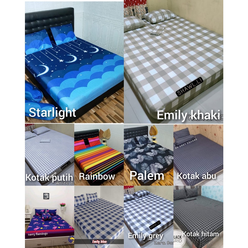 Jual sprei set karet ukuran 140x200x15 & 140x200x20 | Shopee Indonesia