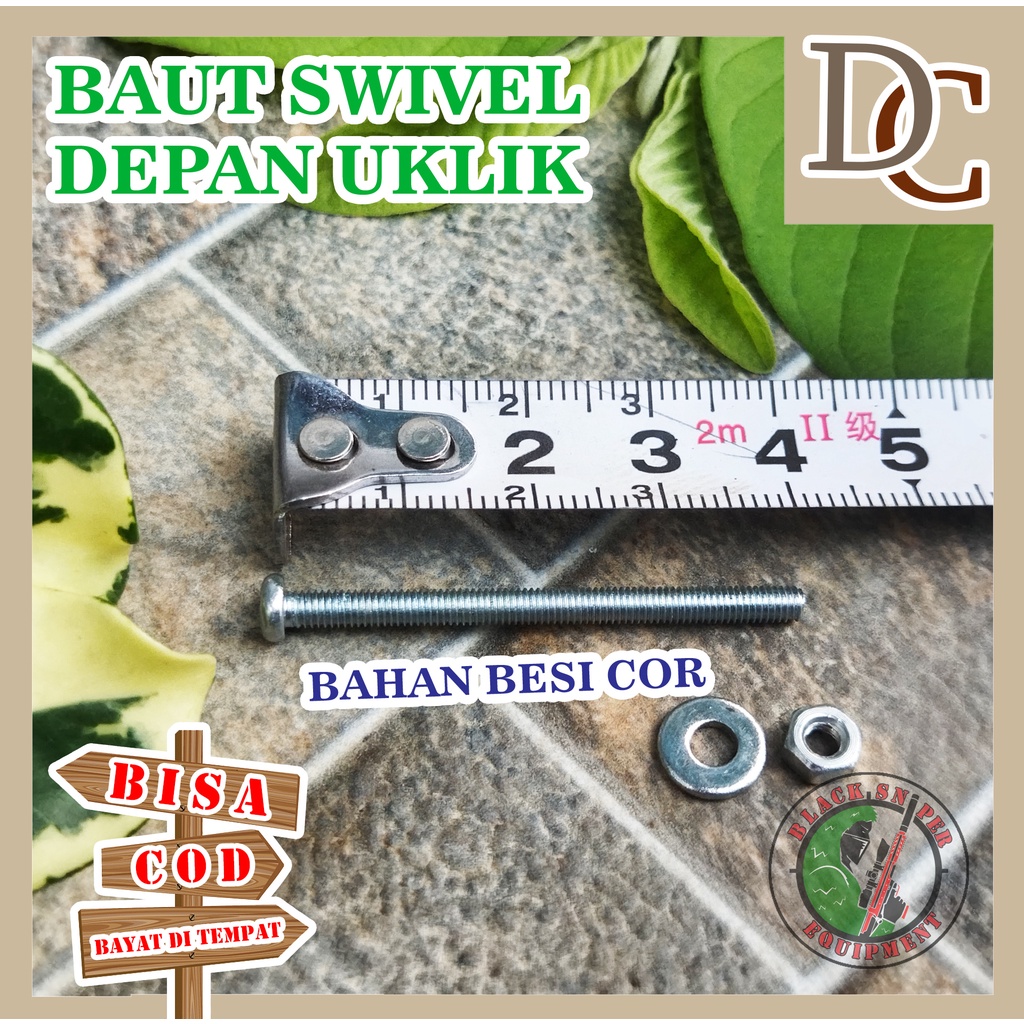 Jual Baut swipel uklik plus mur dan ring bahan besi biasa | Shopee ...