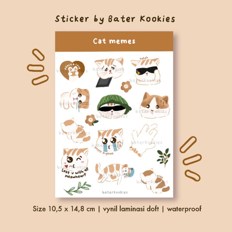 Jual Cat Memes | stiker sticker kucing lucu aesthetic | Shopee Indonesia