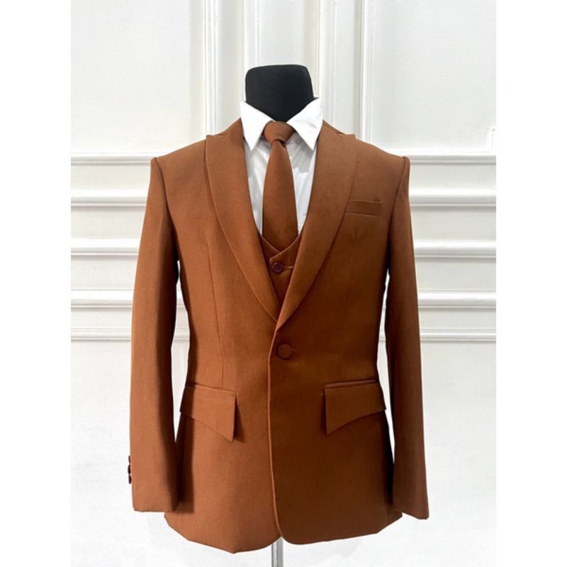 Jual Jas pengantin pria teracotta/jas wedding pria terracota slimfit ...