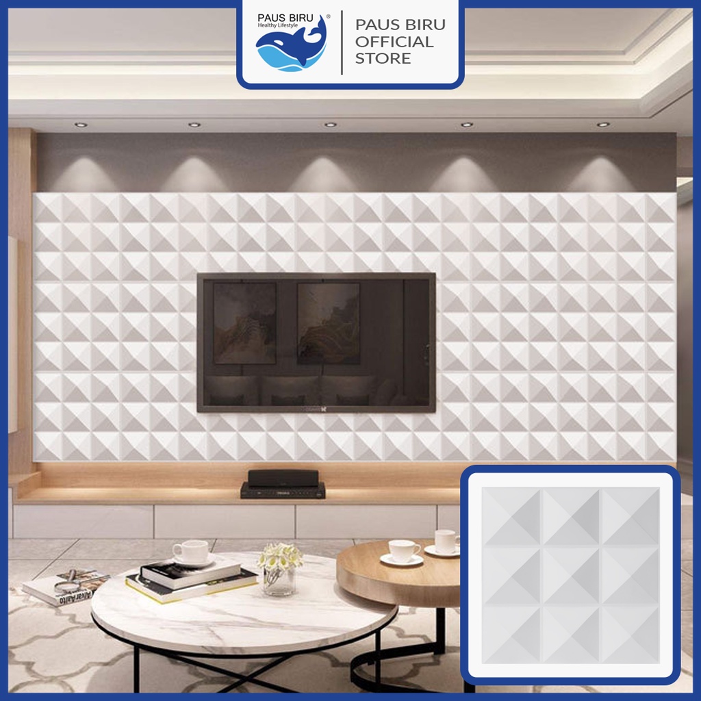 Jual Paus Biru - Wall Panel 3D PVC Wallpanel Wallpaper Dinding 30x30cm A13-041 | Shopee Indonesia