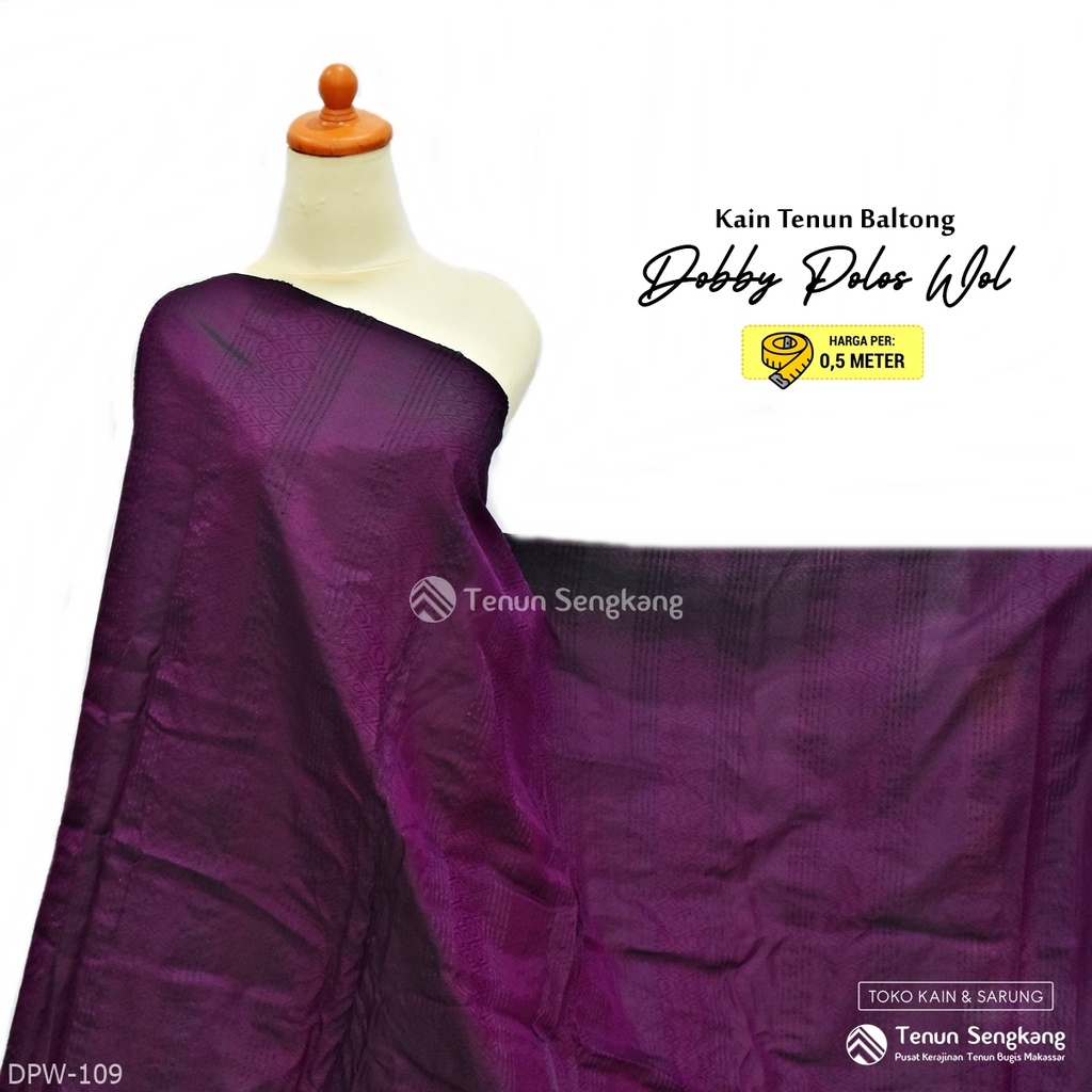 Jual Kain Tenun Kombinasi Dobby Polos Wol Baltong Seri Banyak Wol Sutra ...