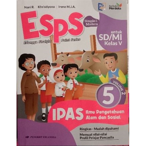 Jual KURIKULUM MERDEKA BUKU ESPS IPAS SD/MI Kelas 1 2 3 4 5 6 Penerbit Erlangga - Irene M.J.A ...