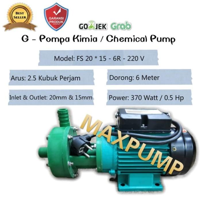 Jual Pompa kimia asam chemical pump - 0.5hp FS 20X15- 6R-220 V ...
