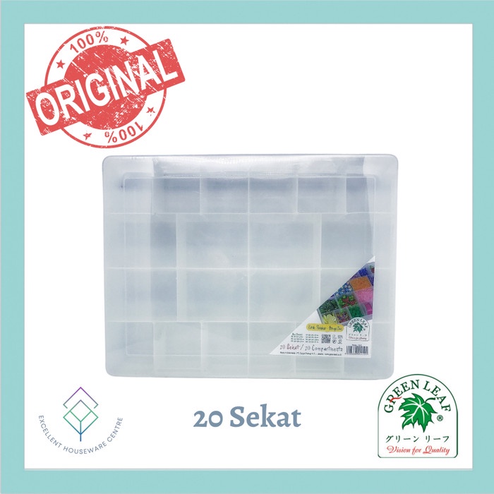 Jual Box File Kotak Perkakas / Box Penyimpanan Aksesoris 20 Sekat Green ...