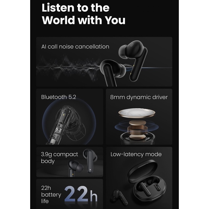 Jual HAYLOU GT7 NEO TWS WIRELESS EARPHONE HEADSET BLUETOOTH ALT GT5 GT1 ...