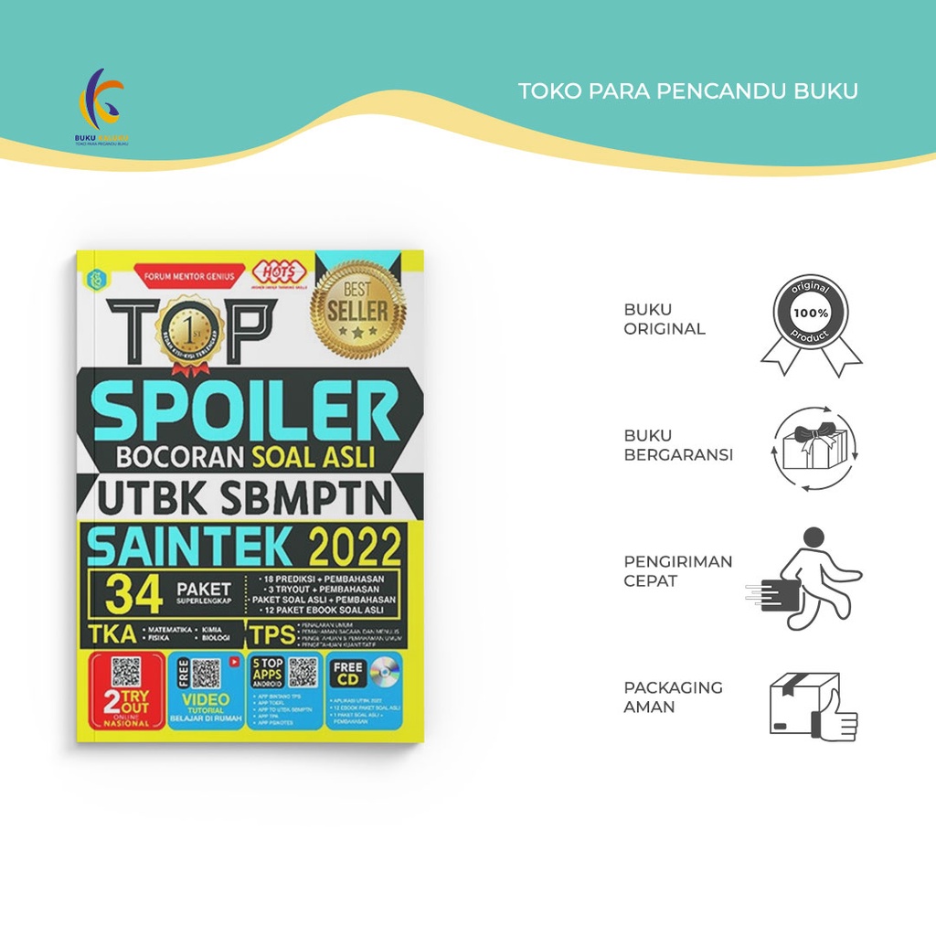 Jual Buku Penunjang Ujian - Top Spoiler Bocoran Soal Asli Utbk Sbmptn Saintek 2022 +Cd -Bintang ...