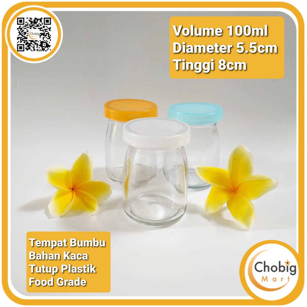 Jual CHOBIG Botol Kaca Mini Transparan Lucu Souvenir 100ml / Tempat ...