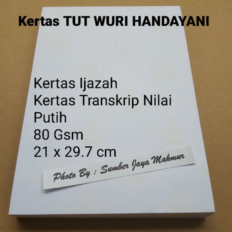 Jual Kertas Ijazah/Transkrip Nilai/Piagam - Kertas TUT WURI HANDAYANI ...
