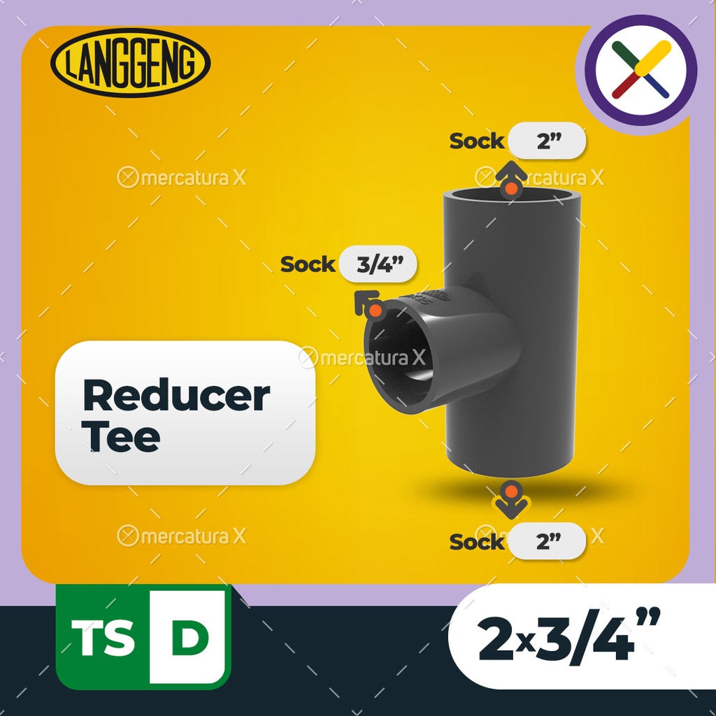 Jual Reducer Tee TS-D 2x3/4" - Fitting PVC | Shopee Indonesia