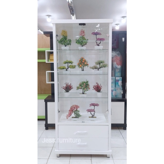 Jual Pajangan kaca 2Pintu Bloktik , Lemari Pajangan Kaca Kaki Stanless ...