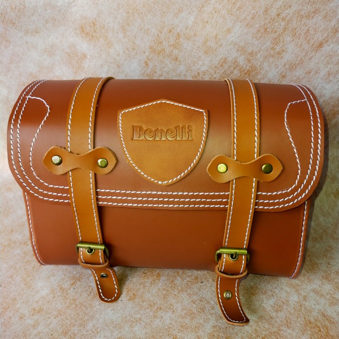 Jual accecoris motor tas side bag saddle bag benelli - coklat muda, M ...