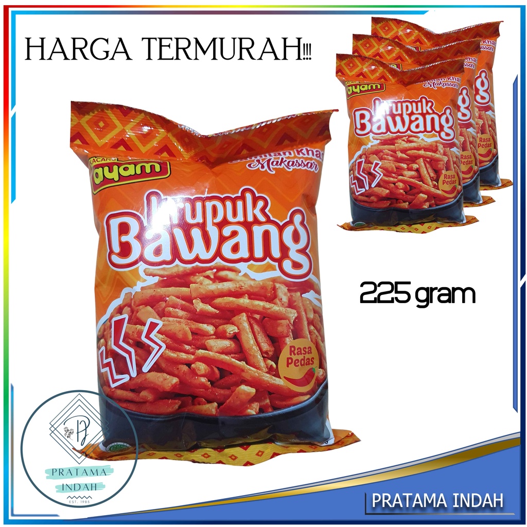 Jual KERUPUK BAWANG CAP KACANG AYAM 225 GR OLEH OLEH KHAS MAKASSAR ...