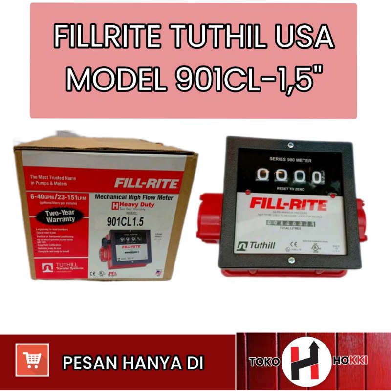 Jual FILL RITE TUTHIL USA MODEL 901CL-1,5" -/ FLOW METER FILL RITE ...