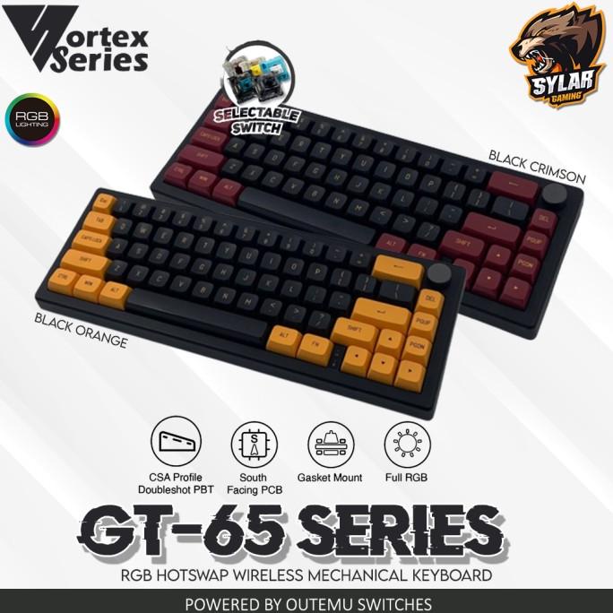 Jual VortexSeries GT65 / GT-65 RGB Hotswap Wireless Mechanical Keyboard ...