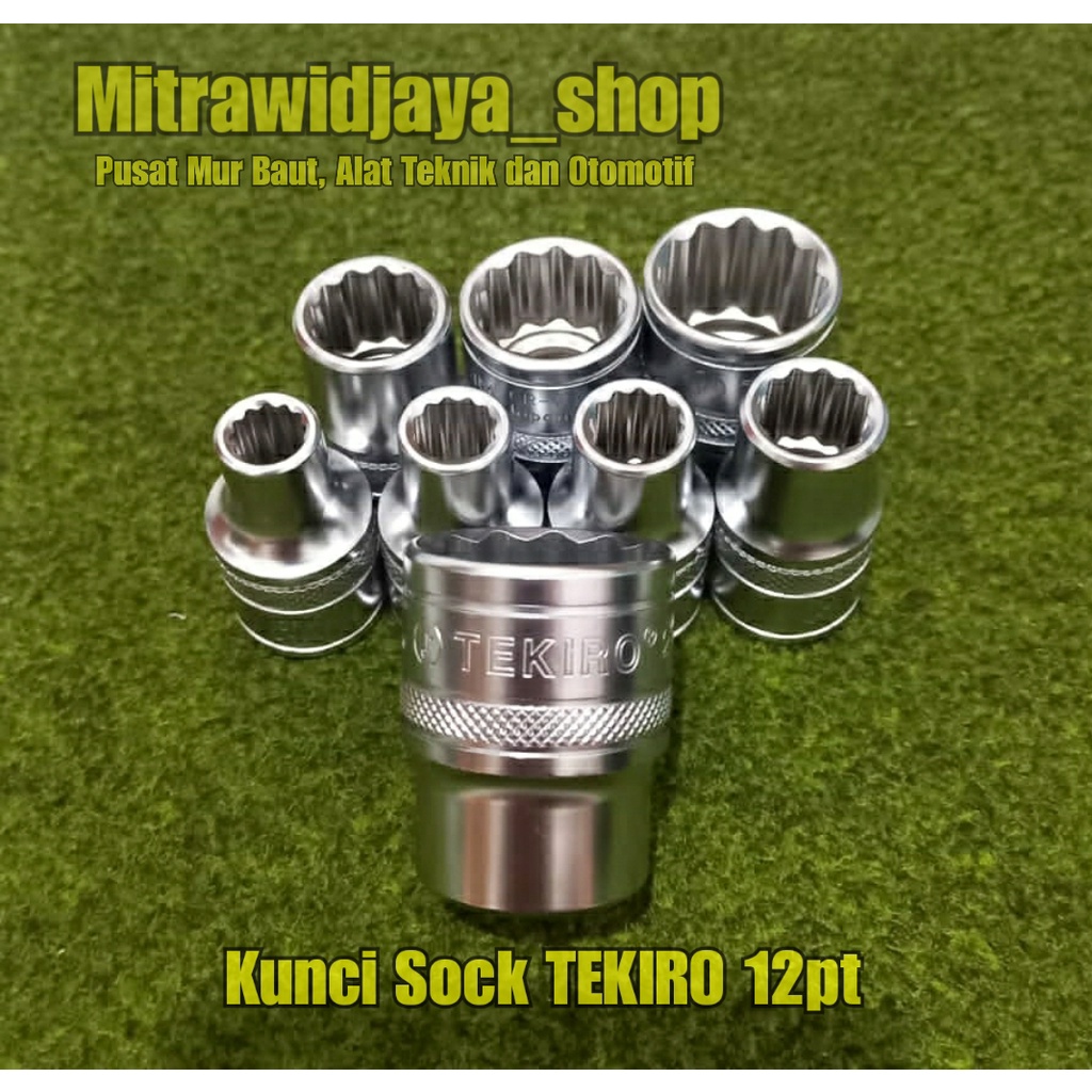 Jual Tekiro Mata Sock 8 - 36 mm 1/2 Inch 12PT Kunci Sok Hand Socket ata Sock TEKIRO 1/2in 8 9 10 ...