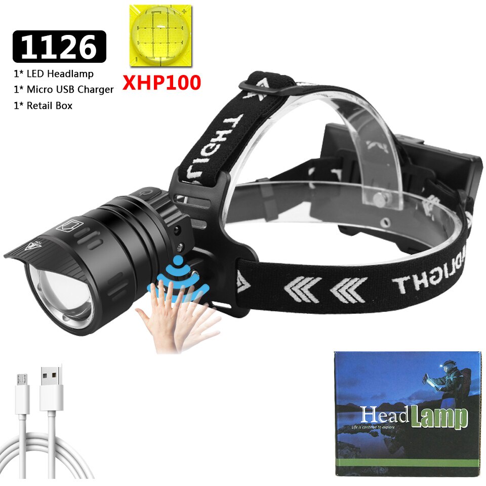 Jual PREORDER XHP100 Sensor Led Headlamp Headlight Powerbank Head Lamp ...