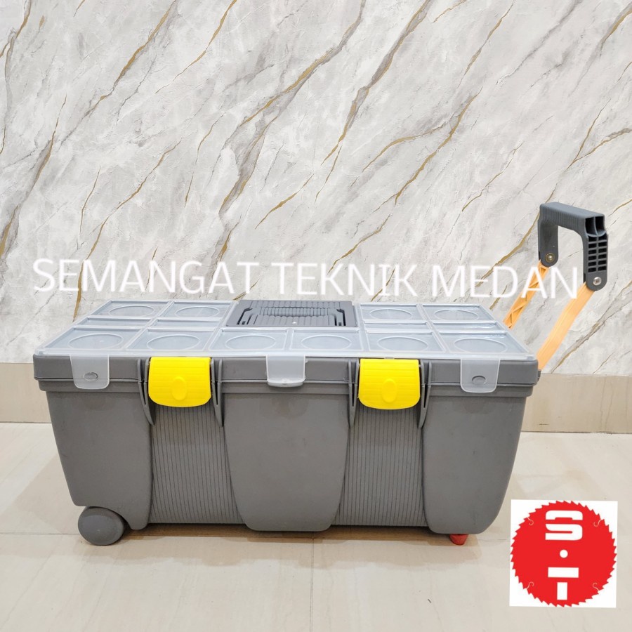 Jual TOOL BOX TOOLBOX KOTAK PERKAKAS 3 TINGKAT PVC RODA TROLI TROLLEY ...
