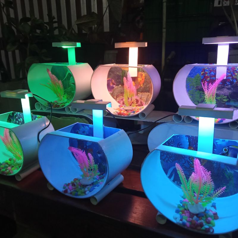 Jual Aquarium Mini Ikan Cupang Hias Murah Akuarium Ikan Bentuk lucu ...