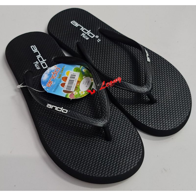 Jual Sandal jepit ando nice black/ hitam 36-40 | Shopee Indonesia