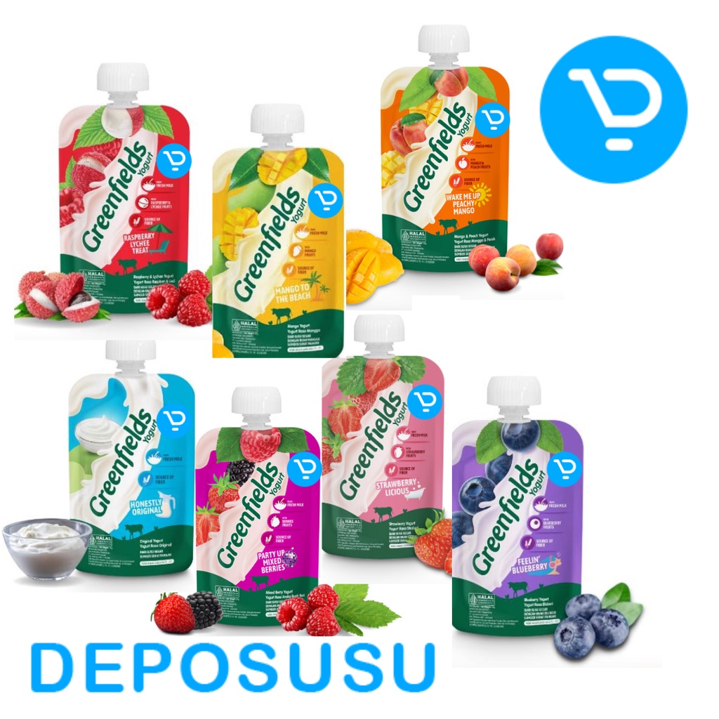 Jual Squeeze YOGURT GREENFIELDS POUCH 110g | Shopee Indonesia