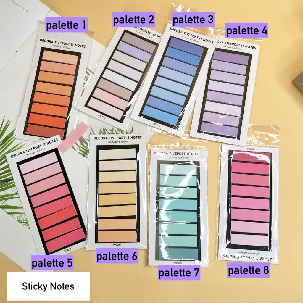 Jual sticky notes post it stiker note palette warna label PLT | Shopee ...
