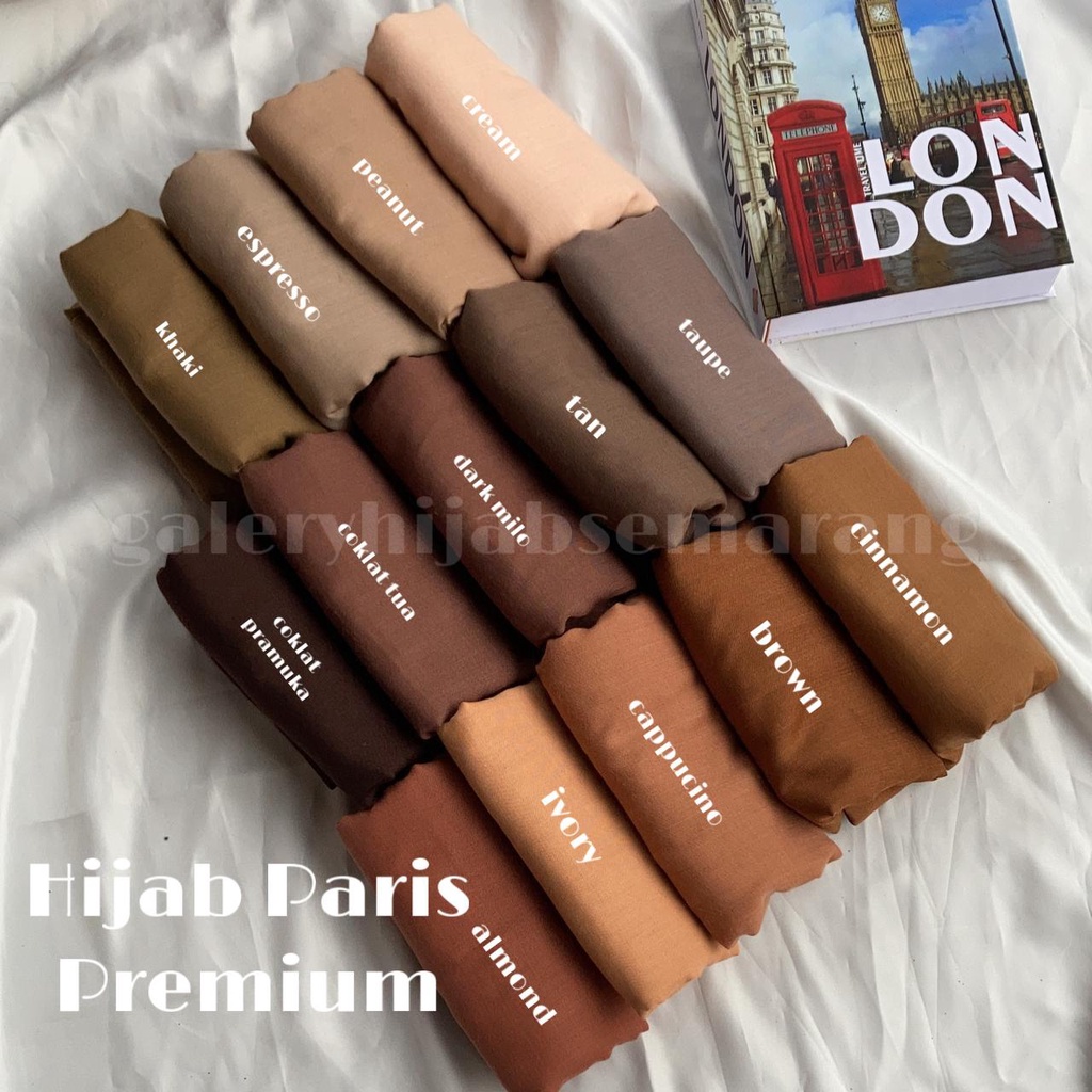 Jual 40 WARNA SEGIEMPAT PARIS PREMIUM SQUARE HIJAB ANTI LETOY COTTON VOAL Paris Premium Voal ...
