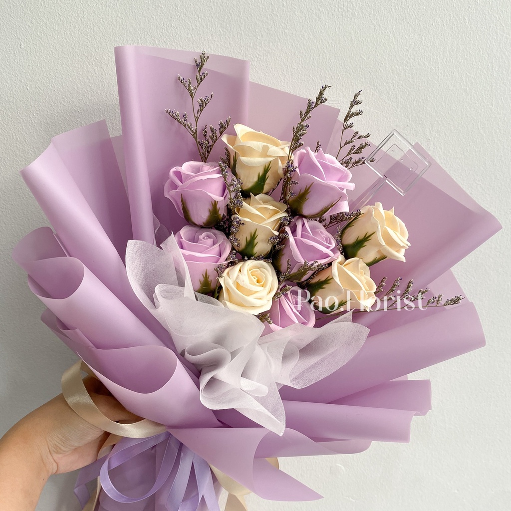 Jual PAO FLORIST 10 Tangkai Bunga Sabun Buket Bunga Sabun / Soap Flower ...