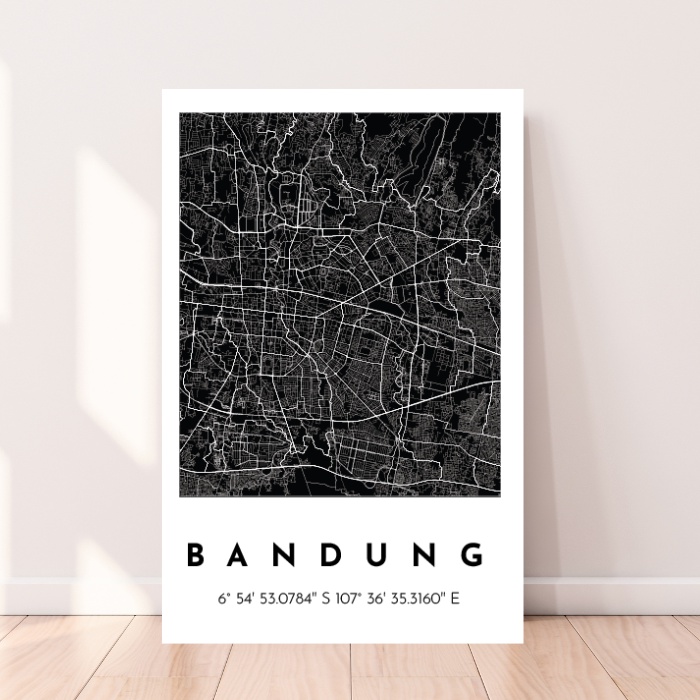 Jual Hiasan DInding City Map Poster dekorasi kota ruang tamu wall decor ...