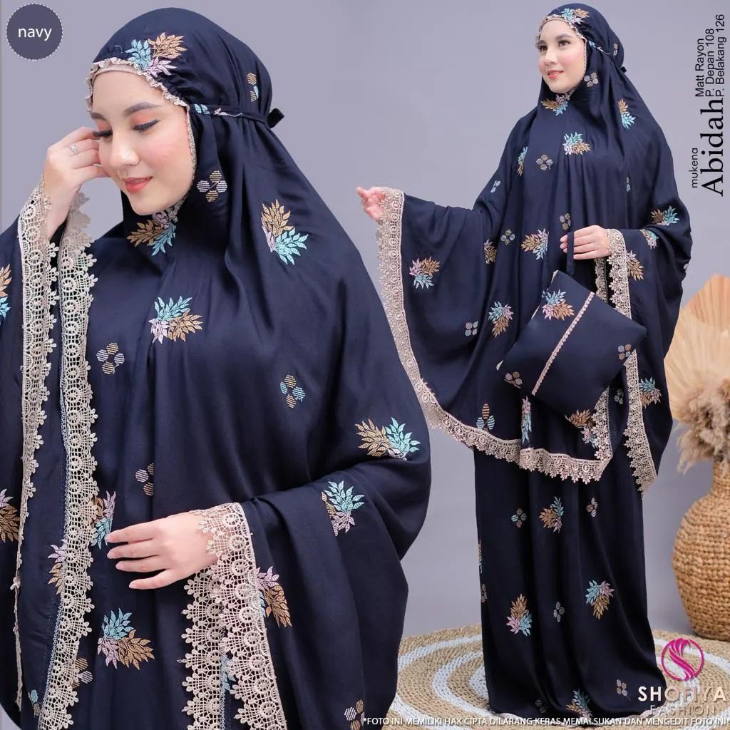 Jual Mukena Abidah / katun bordir asli / adem nyaman dipakai / cantik ...