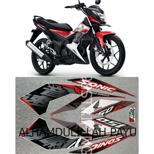 Jual STIKER STRIPING HONDA SONIC 150R SE MERAH 2020 STANDAR LIS R POLET ...