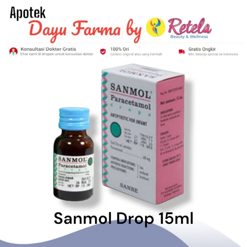 Jual SANMOL PARACETAMOL DROPS 15ML | Shopee Indonesia