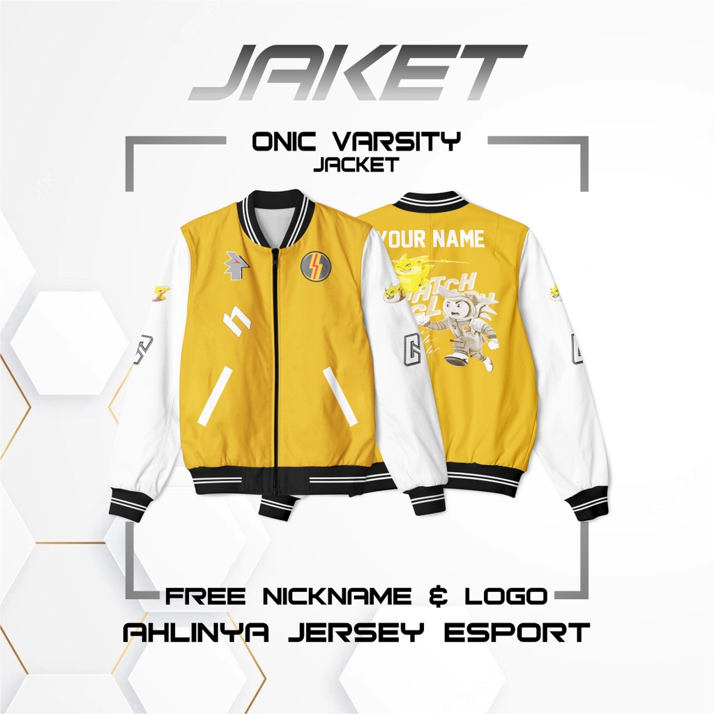 Jual Jaket ONIC ESPORTS TERBARU 2022 SEASON 10 Varsity Full Printing ...