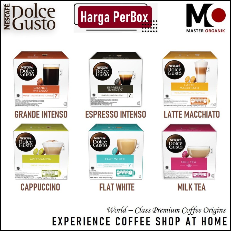 Jual CAPSULE NDG NESCAFE DOLCE GUSTO 6 RASA ORIGINAL NESTLE | PER BOX ...