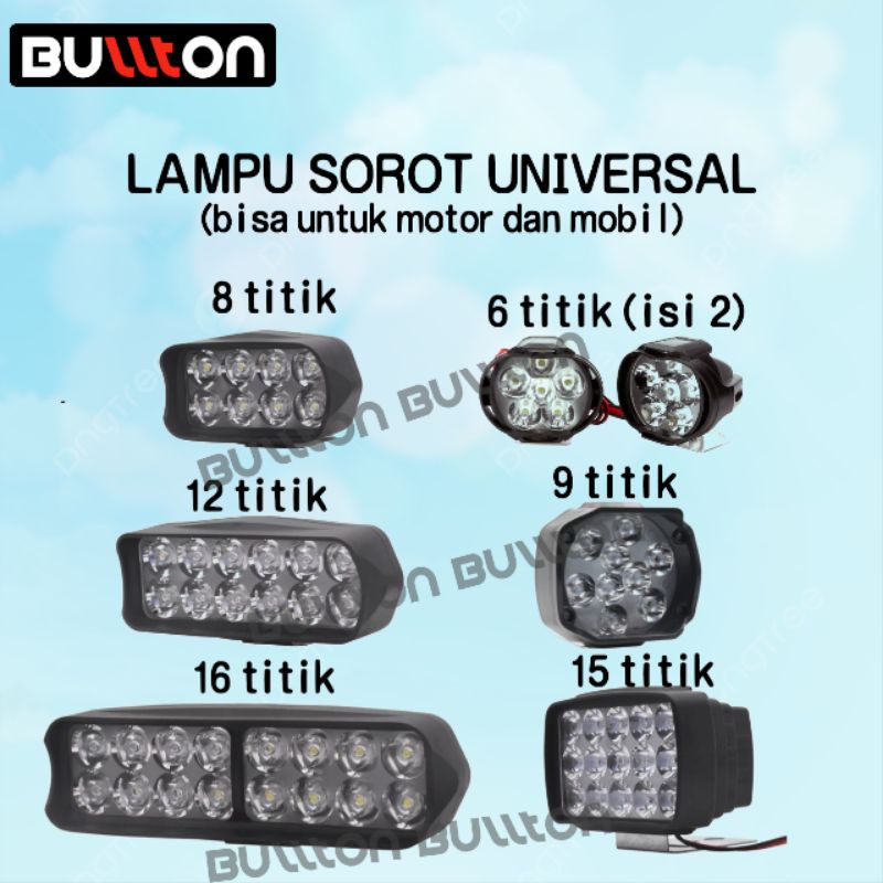Jual Lampu tembak mobil/lampu tembak motor/lampu sorot motor dan mobil ...