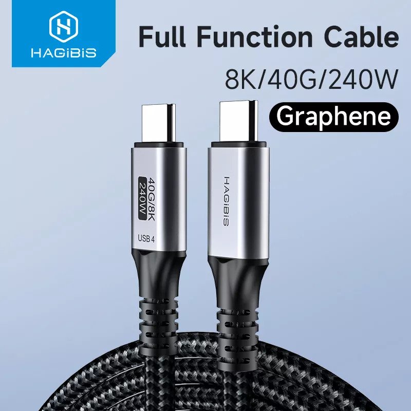 Jual Hagibis HAGIBIS USB 4 Cable 40Gbps USB C to USB C Cable 240W Fast ...
