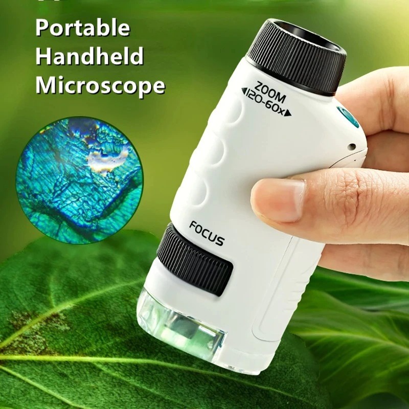 Jual Microscope Mini Pocket Edukasi Anak Kaca Pembesar Mikroskop Mini ...