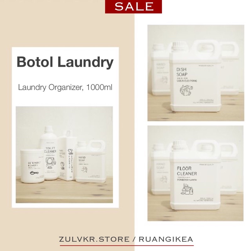 Jual [W1.0] Botol laundry aesthetic refill Botol Sabun Cair LAUNDRY ...