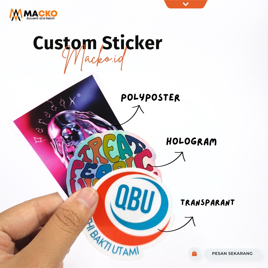 Jual Cetak Stiker Custom Dengan Potongan Die Cut Untuk Stiker Label ...