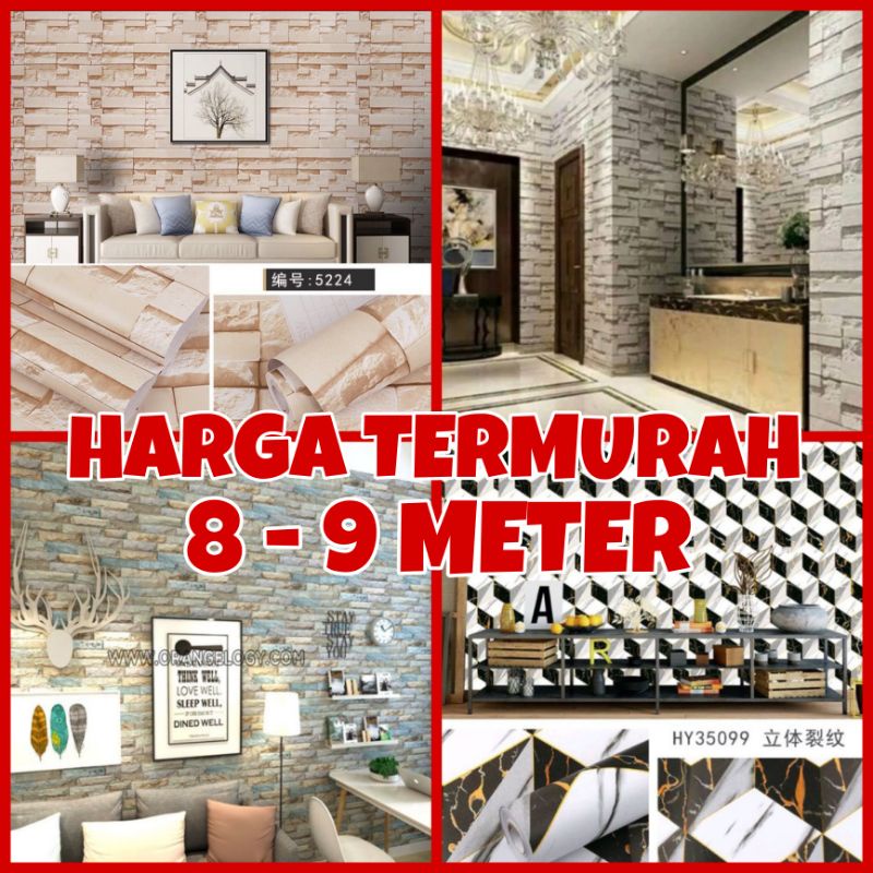 Jual Wallpaper Dinding Bata Wallpaper Batu Alam Wallpaper Dinding Batu ...
